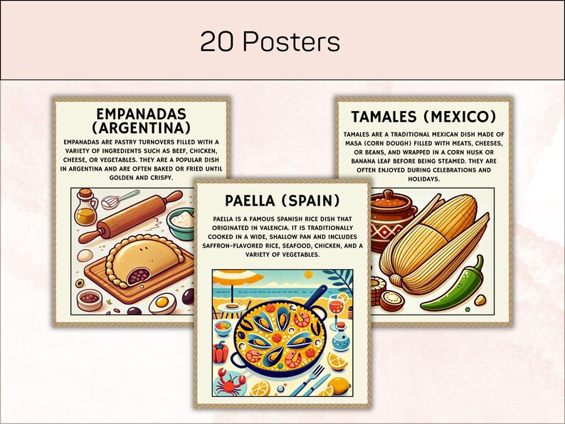Hispanic Heritage Month Food Posters | Traditional Hispanic Dishes ...