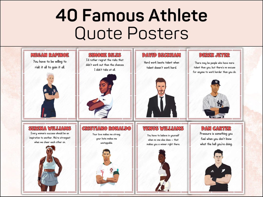 40 Famous Athlete Quote Posters, Inspirational Sports Quotes for ...