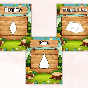 Camping Theme Classroom Decor 2D and 3D Shapes Posters Bulletin Board ...