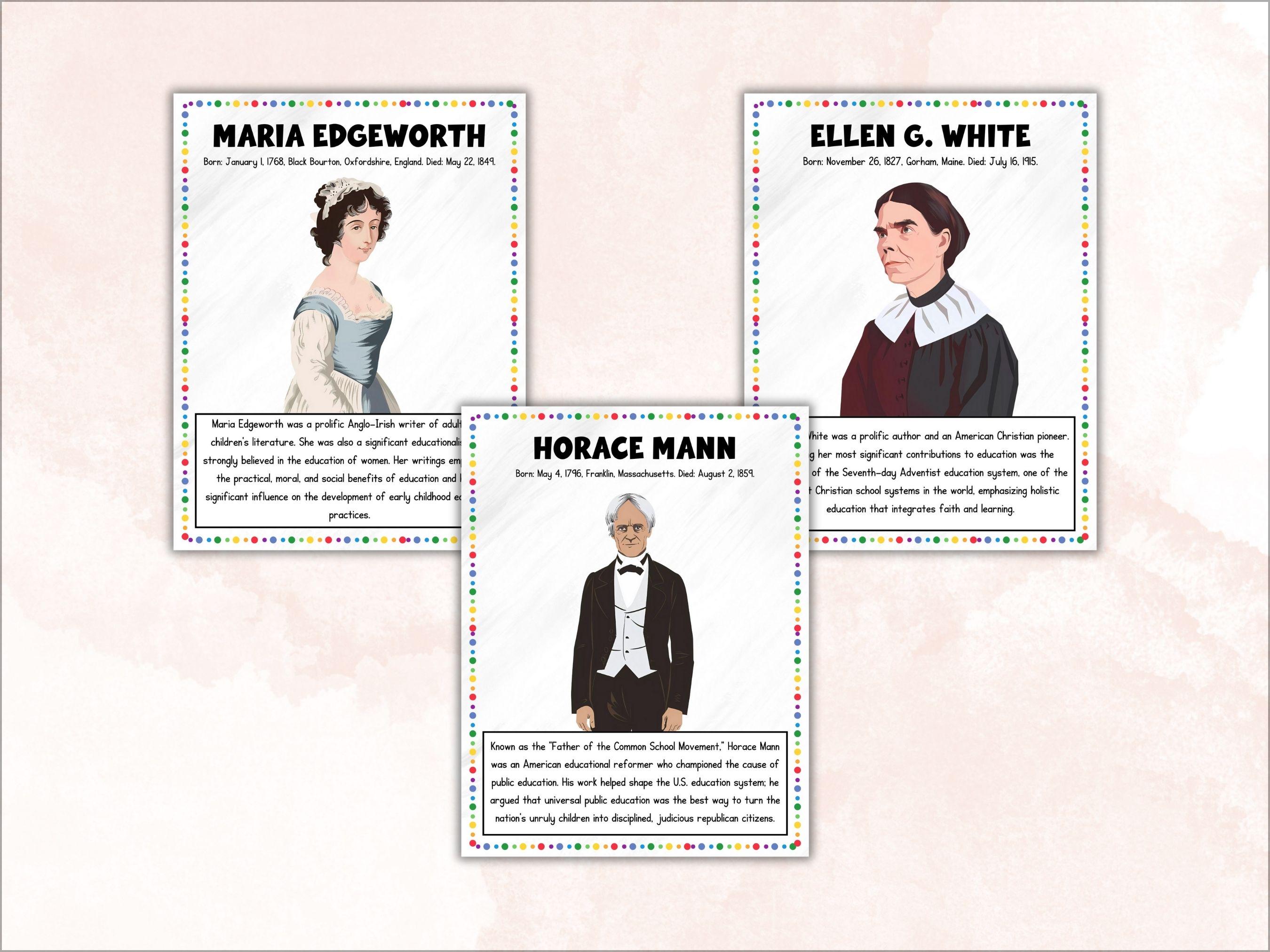 30 Famous Teachers Biography Posters | Inspirational Educators ...