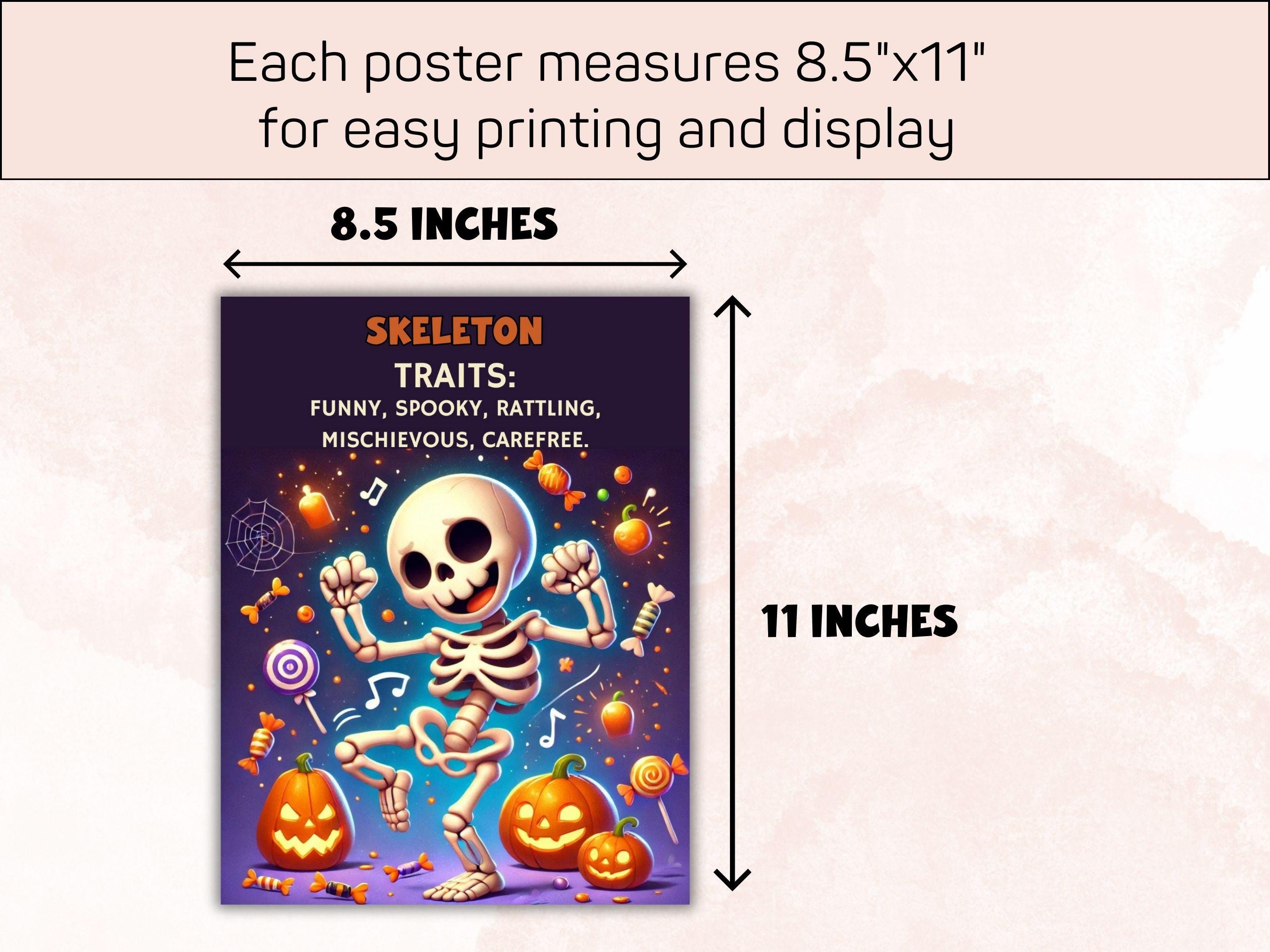 Halloween Character Traits Posters Classroom Decor Educational ...
