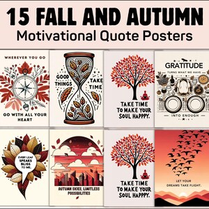 15 Fall and Autumn Motivational Quote Posters | Classroom Decor ...