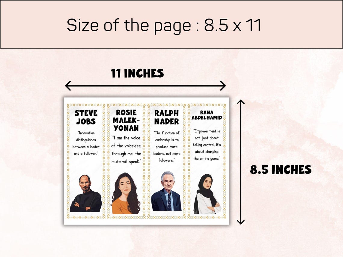 45 Famous Arab Americans Bookmarks, Arab American Heritage Month ...