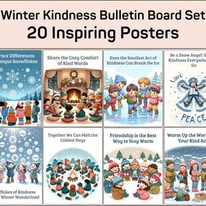 Winter Kindness Bulletin Board Set | 20 Inspiring Posters for Classroom ...