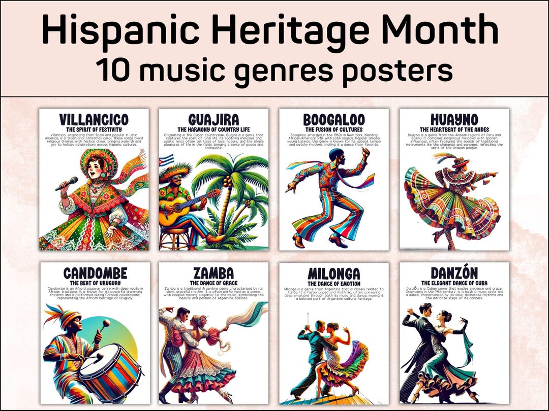 Géneros musicales del Mes de la Herencia Hispana: 10 carteles de danza ...