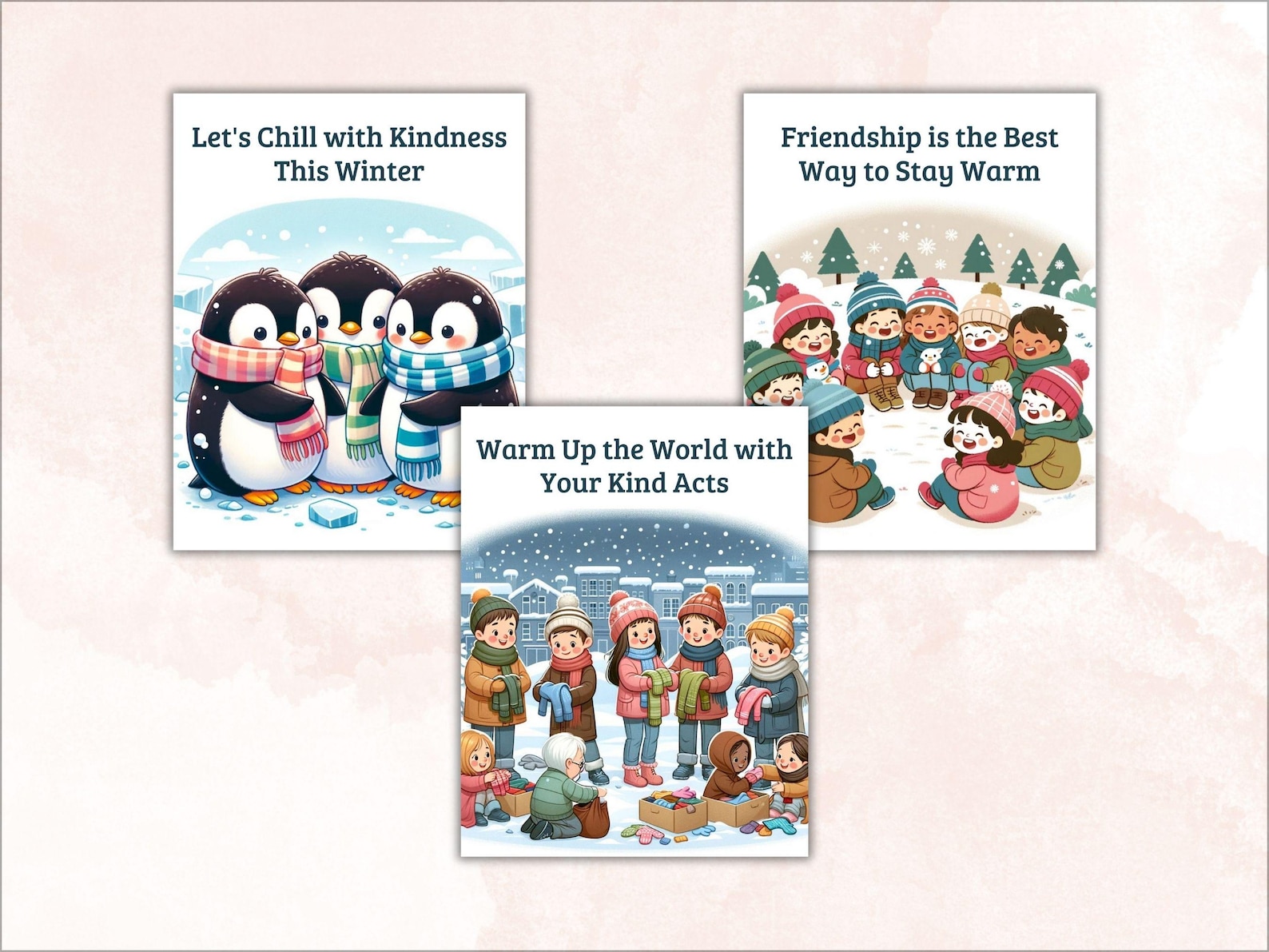 Winter Kindness Bulletin Board Set | 20 Inspiring Posters for Classroom ...