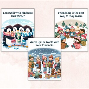 Winter Kindness Bulletin Board Set | 20 Inspiring Posters for Classroom ...