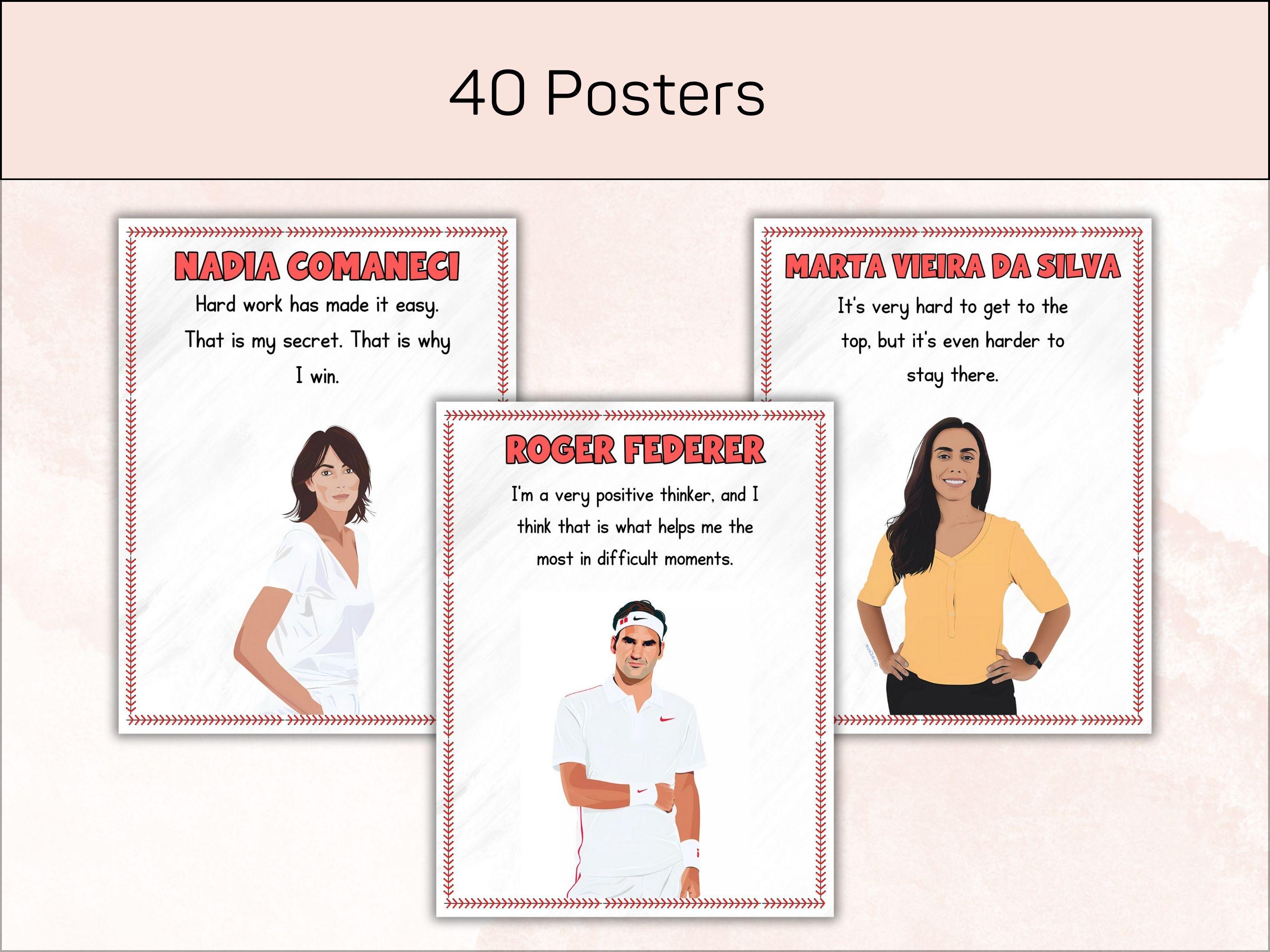 40 Famous Athlete Quote Posters, Inspirational Sports Quotes for ...