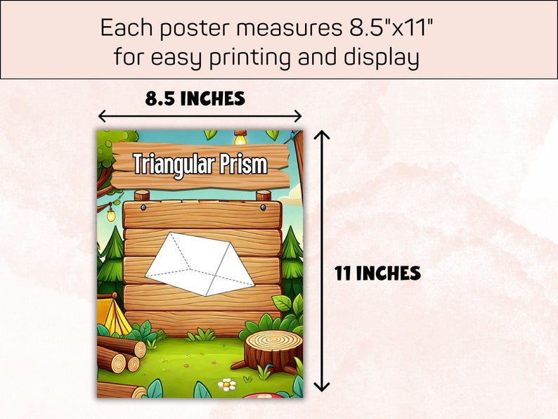 Camping Theme Classroom Decor 2D and 3D Shapes Posters Bulletin Board ...
