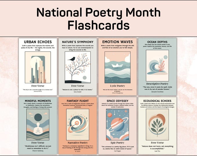 Your Choice ~ Set of Six Signed Poetry Cards With Handwritten Note ...