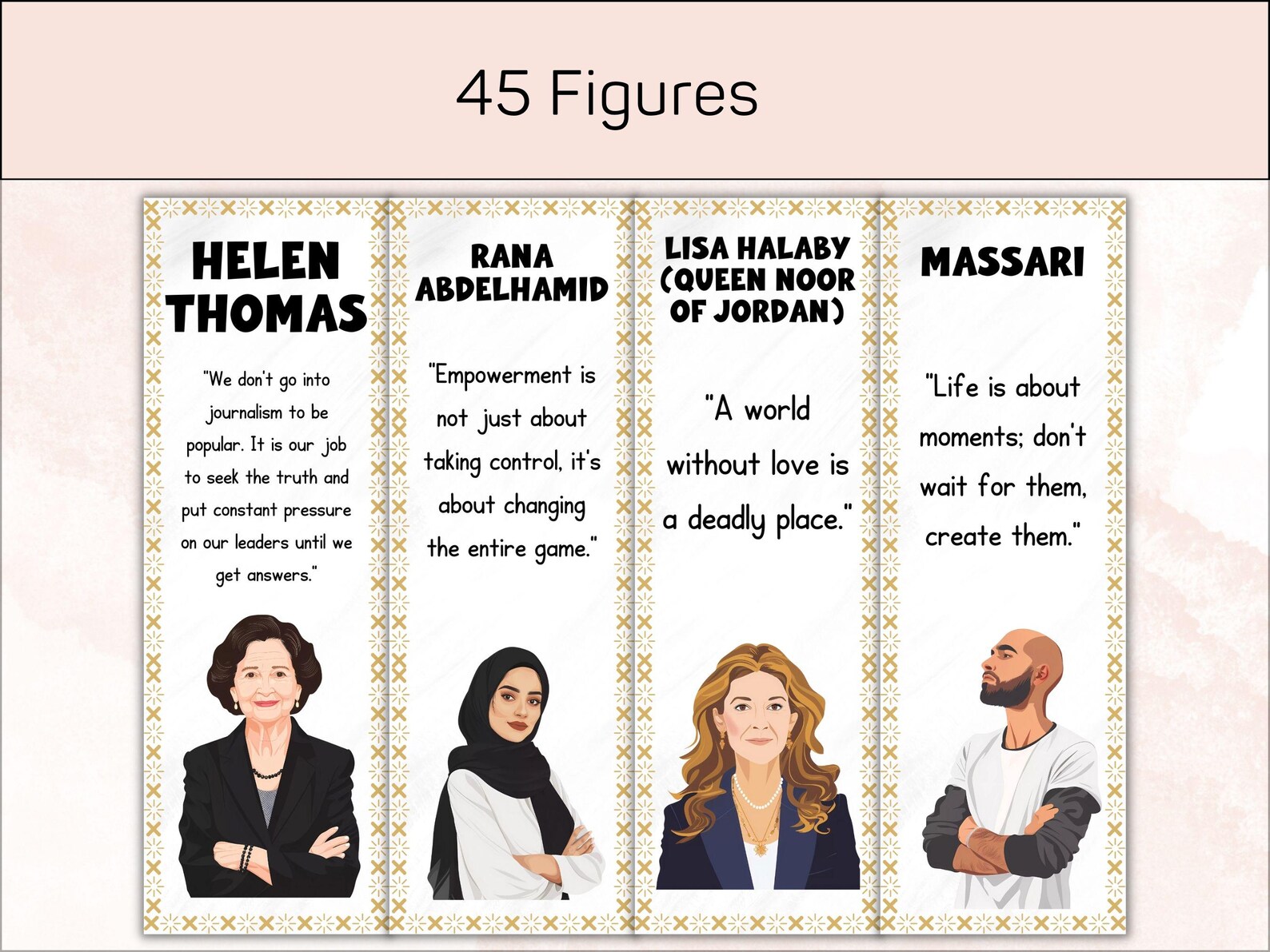 45 Famous Arab Americans Bookmarks, Arab American Heritage Month ...