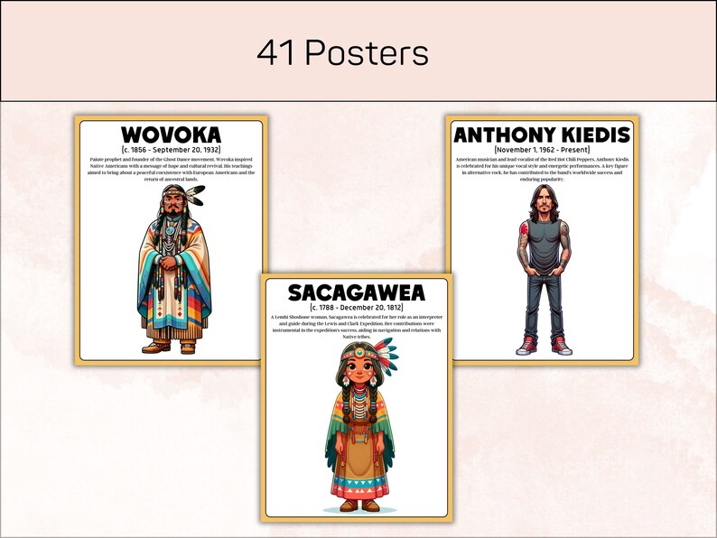 41 Native Americans Biographies Posters | Native American Heritage ...