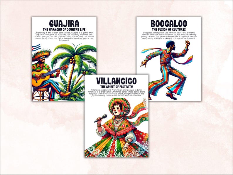 Hispanic Heritage Month Music Genres: 10 Dance Posters, Latin America ...