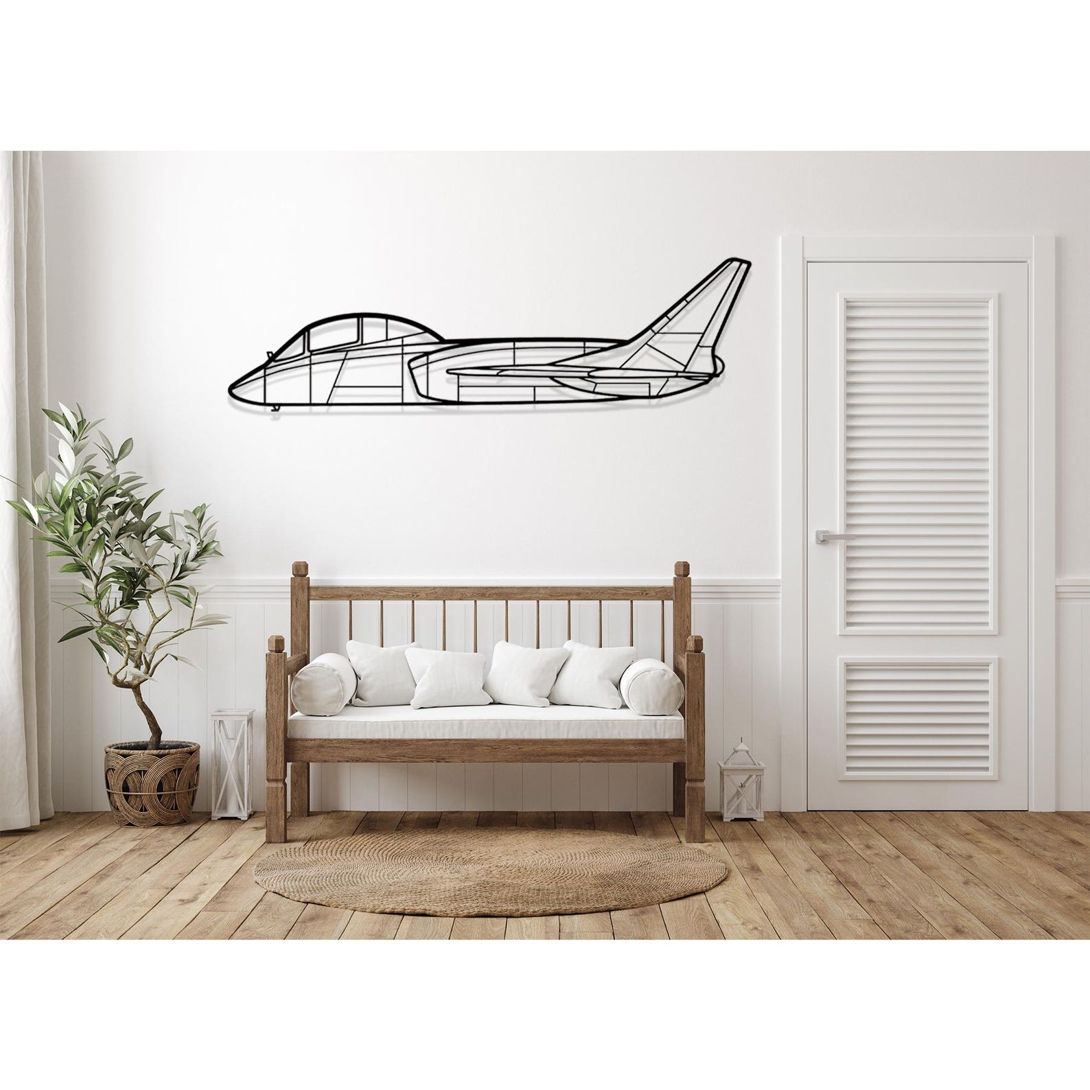 Vought F7U 3 Cutlass Airplane Metal Wall Art, Metal Wall Decor ...