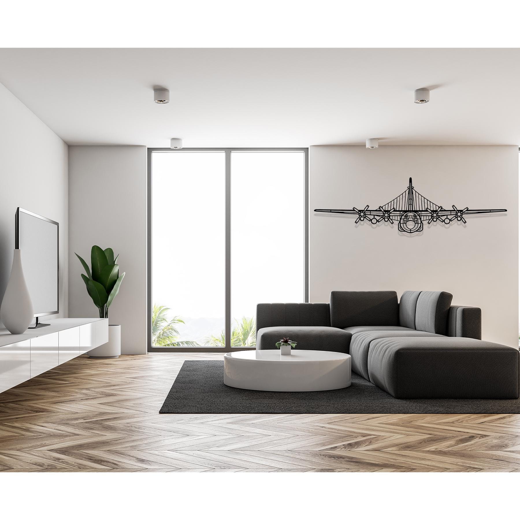 Lockheed Martin EC-130H Compass Call Plane Silhouette Metal Wall Art ...