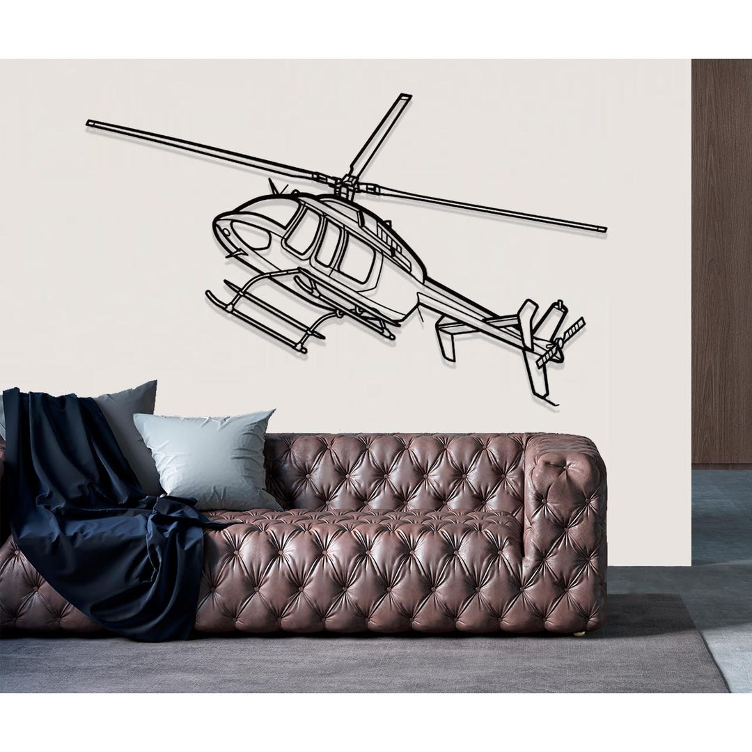 Bell 407GX Helicopter Metal Wall Art, Metal Wall Decor, Airplane Wall ...