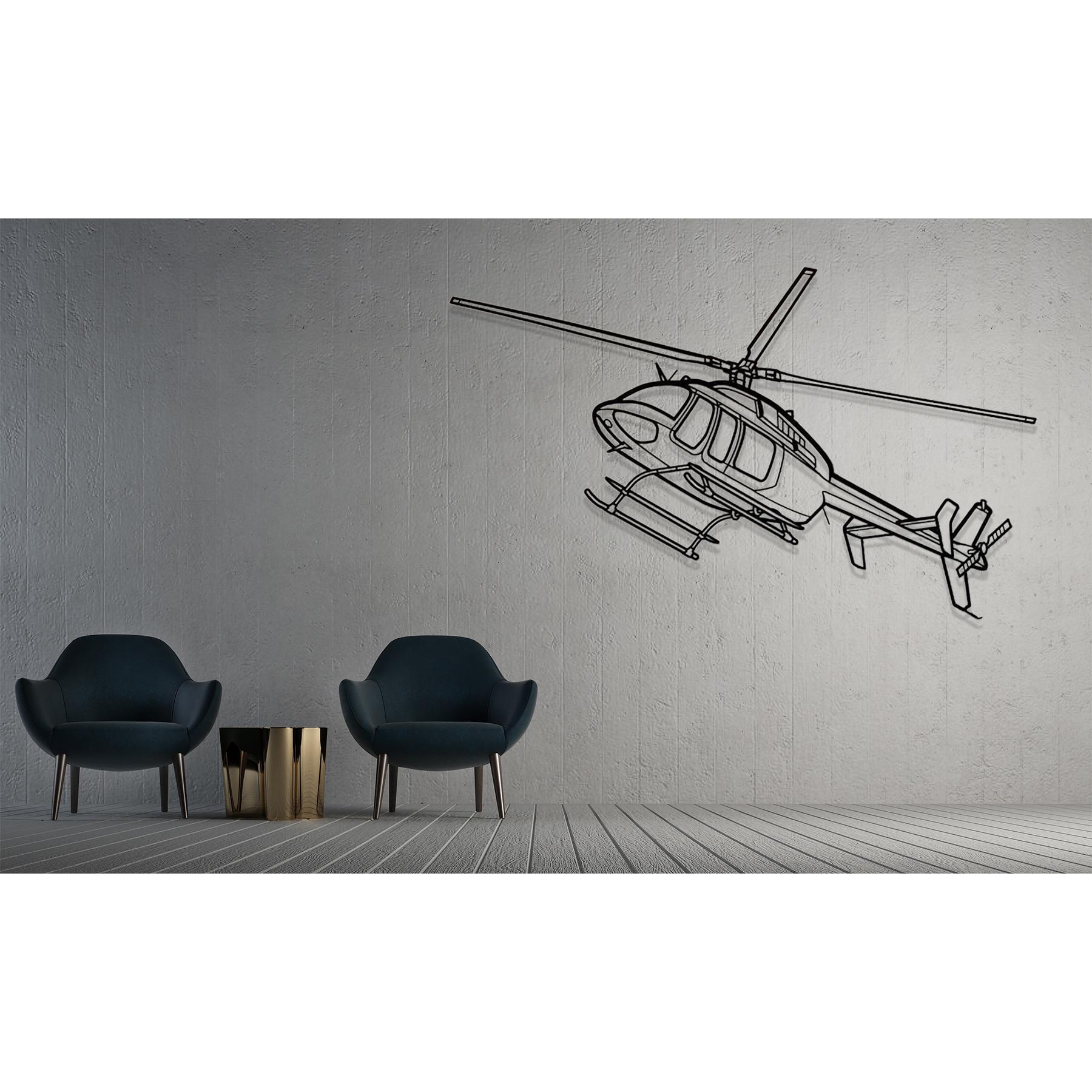 Bell 407GX Helicopter Metal Wall Art, Metal Wall Decor, Airplane Wall ...
