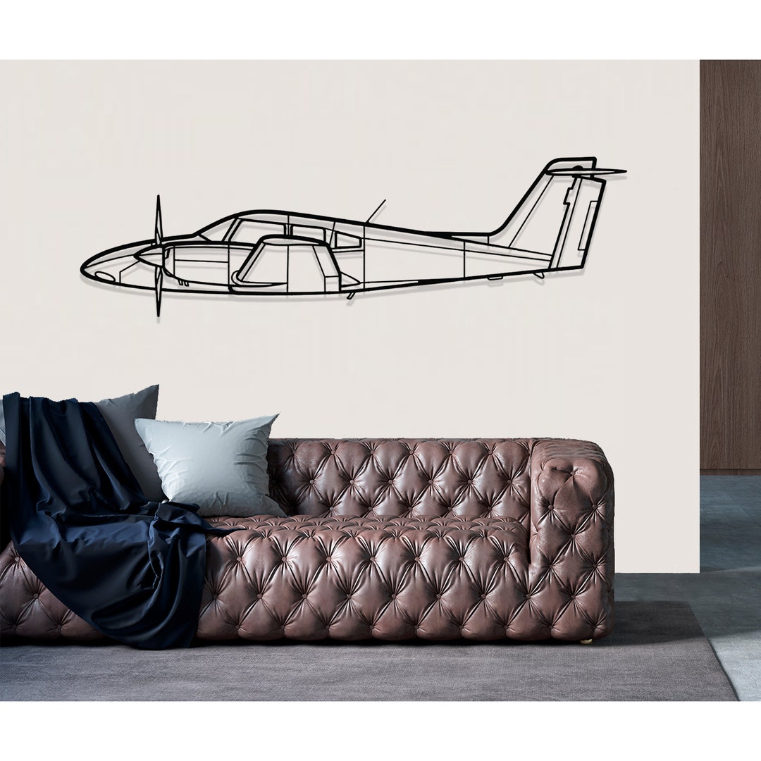 Piper PA 44 Seminole Airplane Metal Wall Art, Metal Wall Decor ...