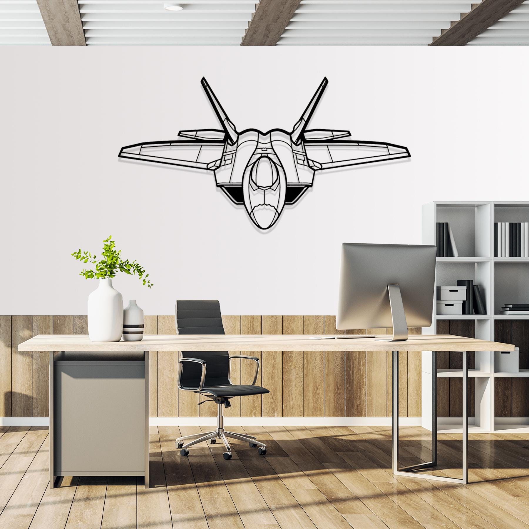 Lockheed Martin F 22 Raptor Angle Aircraft Metal Wall Art, Plane Wall ...