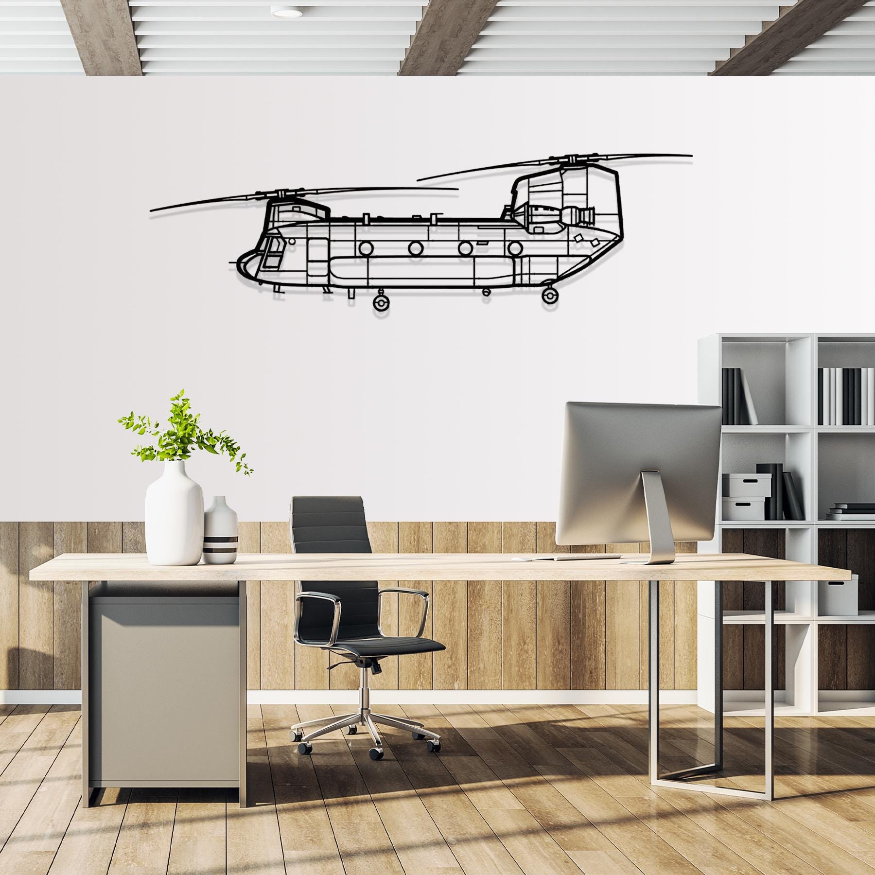 Boeing Chinook CH 47 Helicopter Metal Wall Art, Metal Wall Decor ...