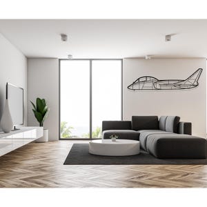 Vought F7U 3 Cutlass Airplane Metal Wall Art, Metal Wall Decor ...