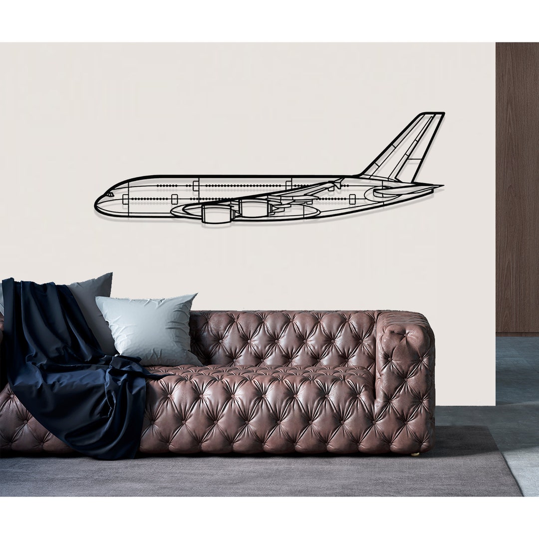Airbus A380 800 Airplane Metal Wall Art, Metal Wall Decor, Airplane ...