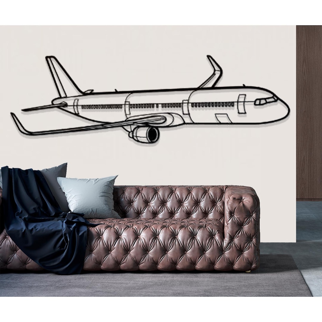 Airbus A321 Neo Airplane Metal Wall Art, Metal Wall Decor, Airplane ...