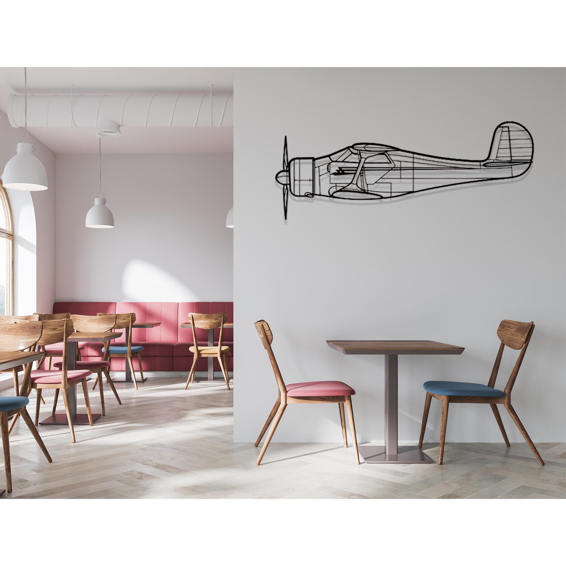 Beechcraft Model D17 Staggerwing 1944 Airplane Silhouette Metal Wall ...