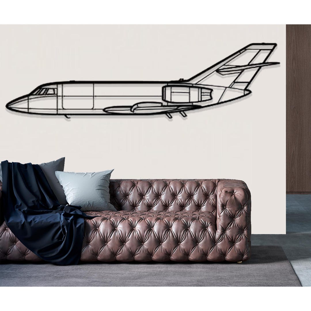 Dassault Falcon 20 Airplane Metal Wall Art, Metal Wall Decor, Airplane ...