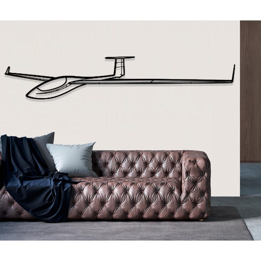 Schleicher ASW 27 Airplane Metal Wall Art, Metal Wall Decor, Airplane ...