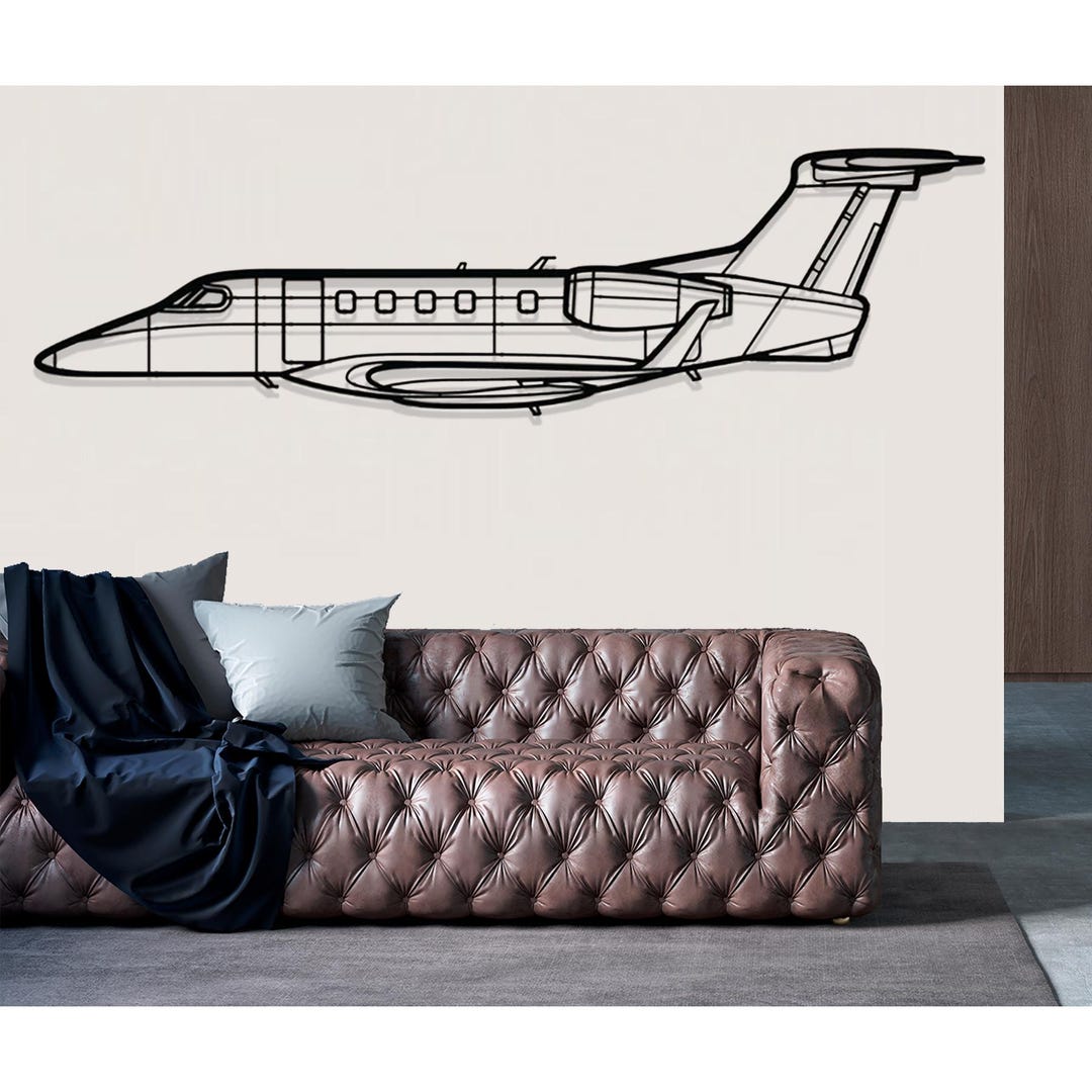 Embraer Phenom 300 Airplane Metal Wall Art, Metal Wall Decor, Airplane ...