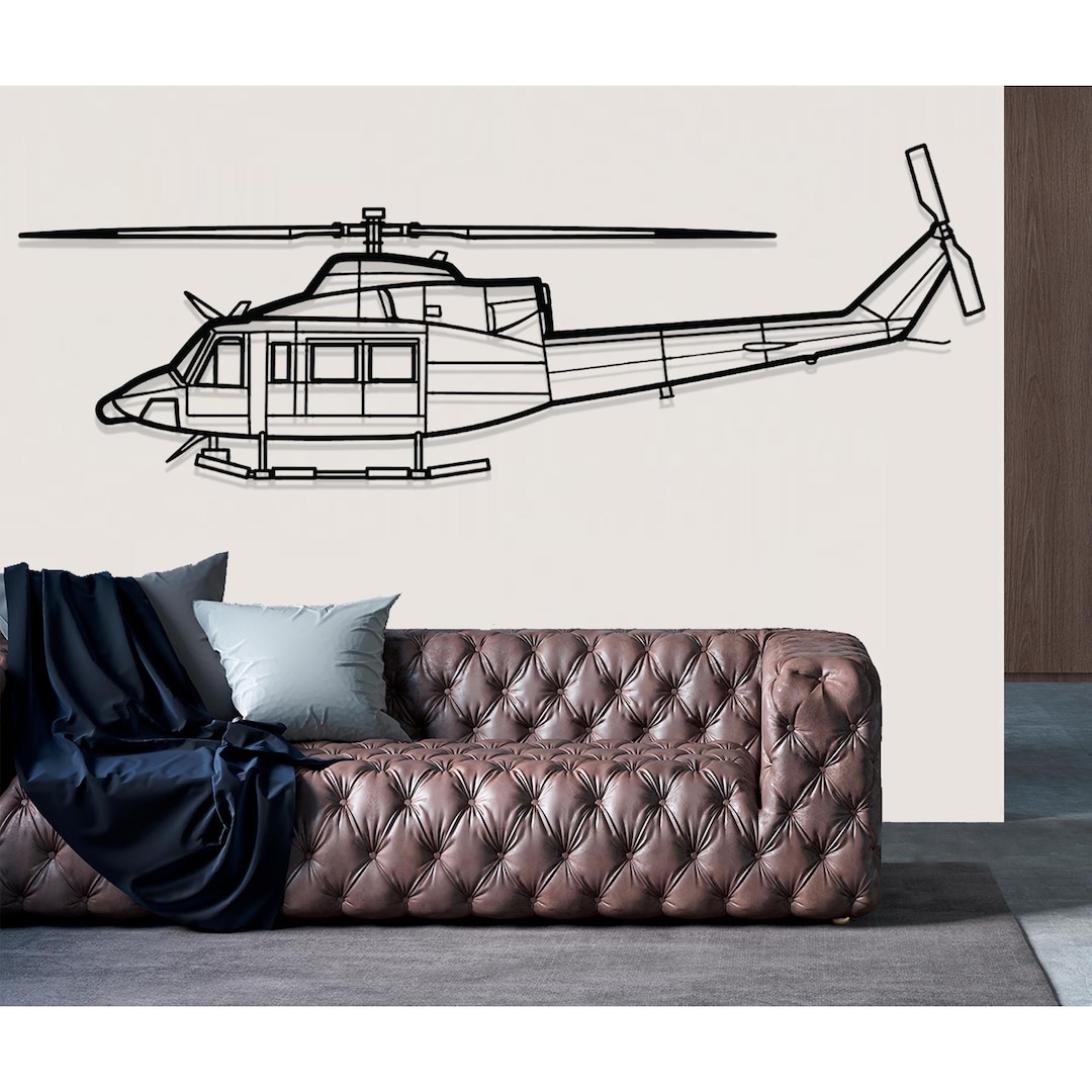 Bell 412EP Helicopter Metal Wall Art, Metal Wall Decor, Airplane Wall ...