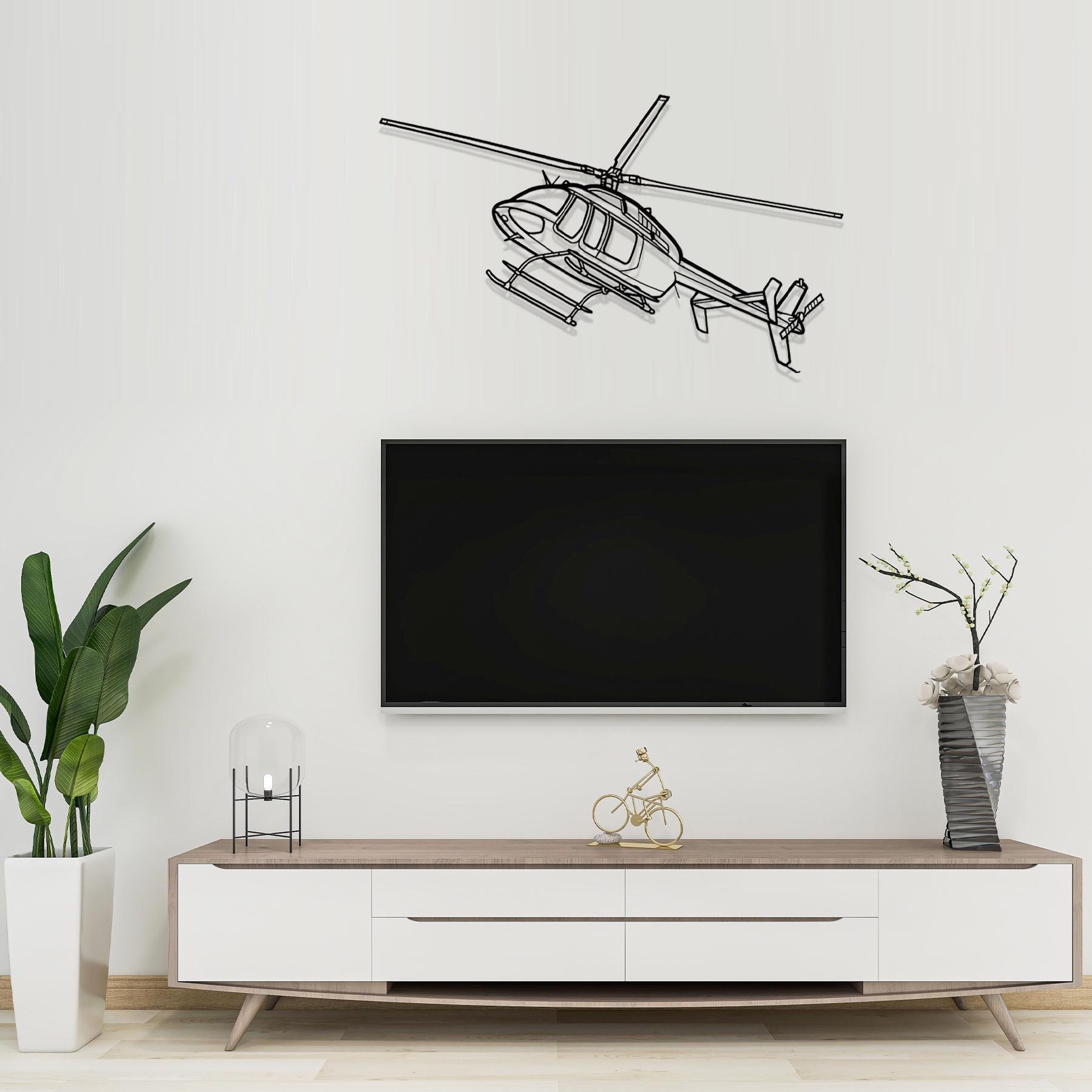 Bell 407GX Helicopter Metal Wall Art, Metal Wall Decor, Airplane Wall ...