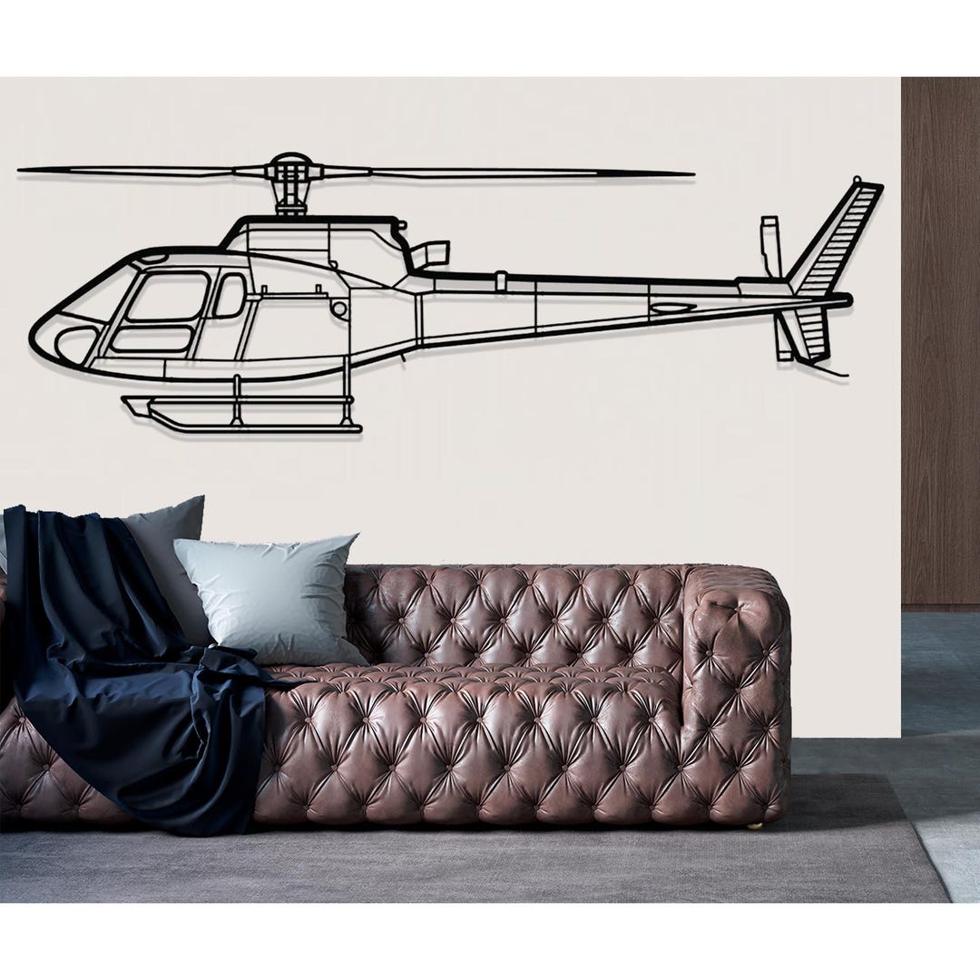 Eurocopter Astar BA Helicopter Metal Wall Art, Metal Wall Decor ...