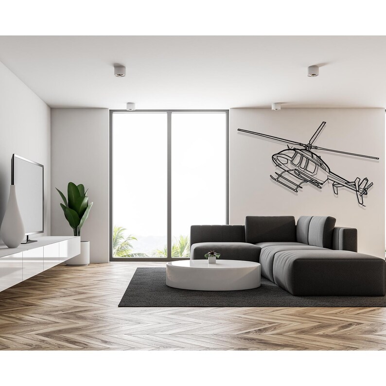 Bell 407GX Helicopter Metal Wall Art, Metal Wall Decor, Airplane Wall ...