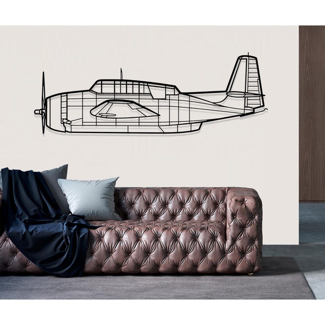 Grumman TBM 3N Airplane Metal Wall Art, Plane Wall Art, Airplane Wall ...