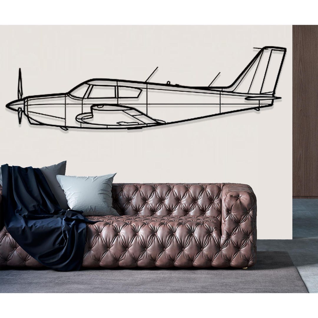 Piper Comanche 250 Airplane Metal Wall Art, Metal Wall Decor, Airplane ...
