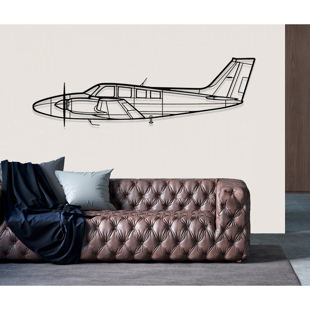 Beechcraft Baron G58 Aircraft Metal Wall Art, Plane Wall Art, Airplane ...
