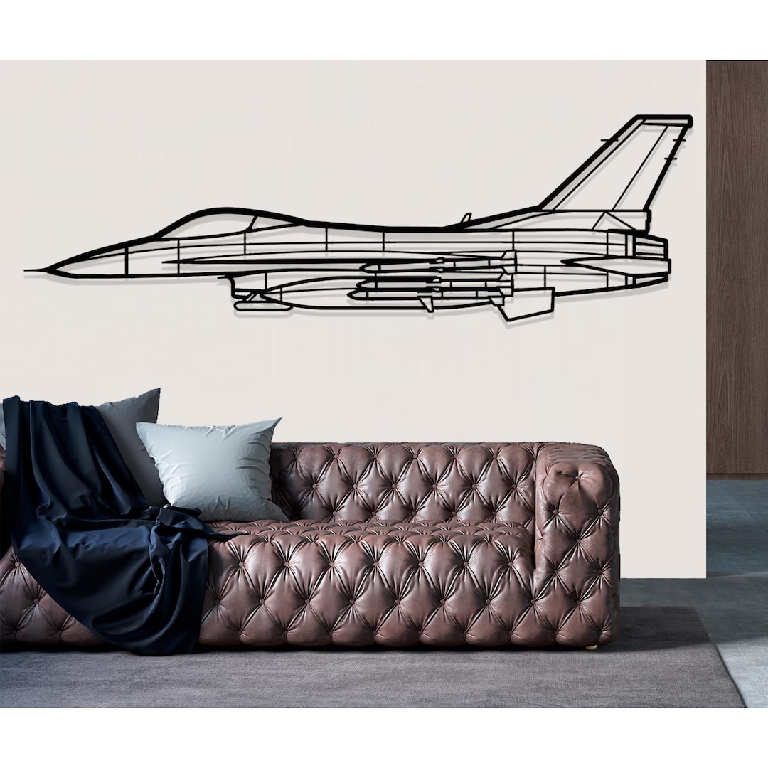 General Dynamics F 16C Missiles Airplane Metal Wall Art, Metal Wall ...
