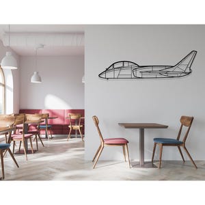 Vought F7U 3 Cutlass Airplane Metal Wall Art, Metal Wall Decor ...