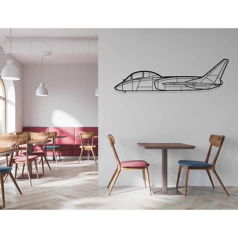 Vought F7U 3 Cutlass Airplane Metal Wall Art, Metal Wall Decor ...