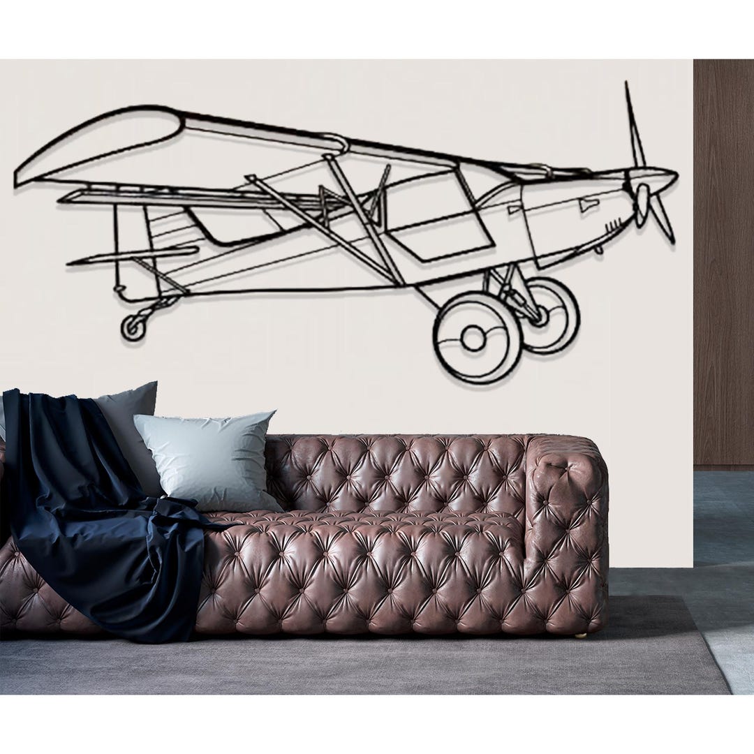 Kitfox S7 Sti Airplane Silhouette Metal Wall Art, Metal Wall Decor ...