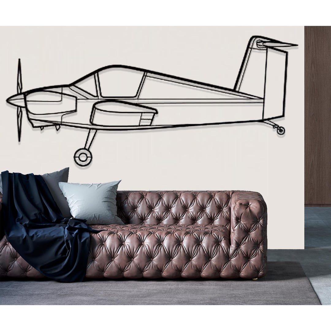 Pazmany PL 4 Airplane Silhouette Metal Wall Art, Metal Wall Decor ...