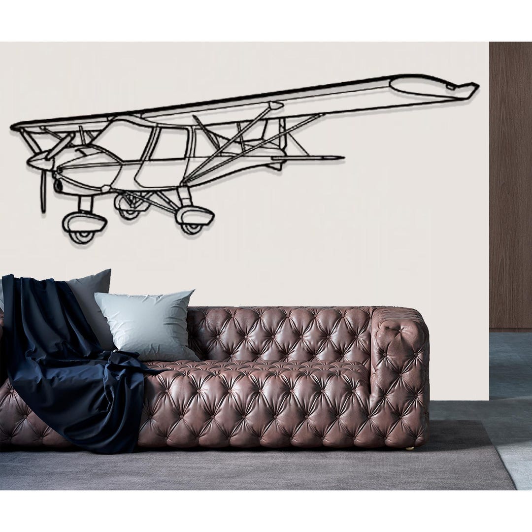 Ikarus C42B Airplane Metal Wall Art, Metal Wall Decor, Airplane Wall ...