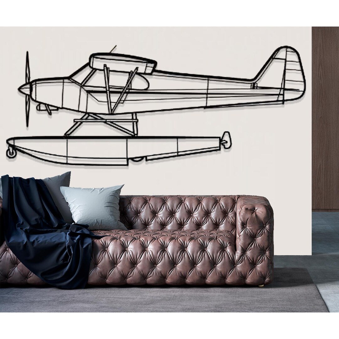 Piper PA 18 150 Super Cub Airplane Metal Wall Art, Metal Wall Decor ...
