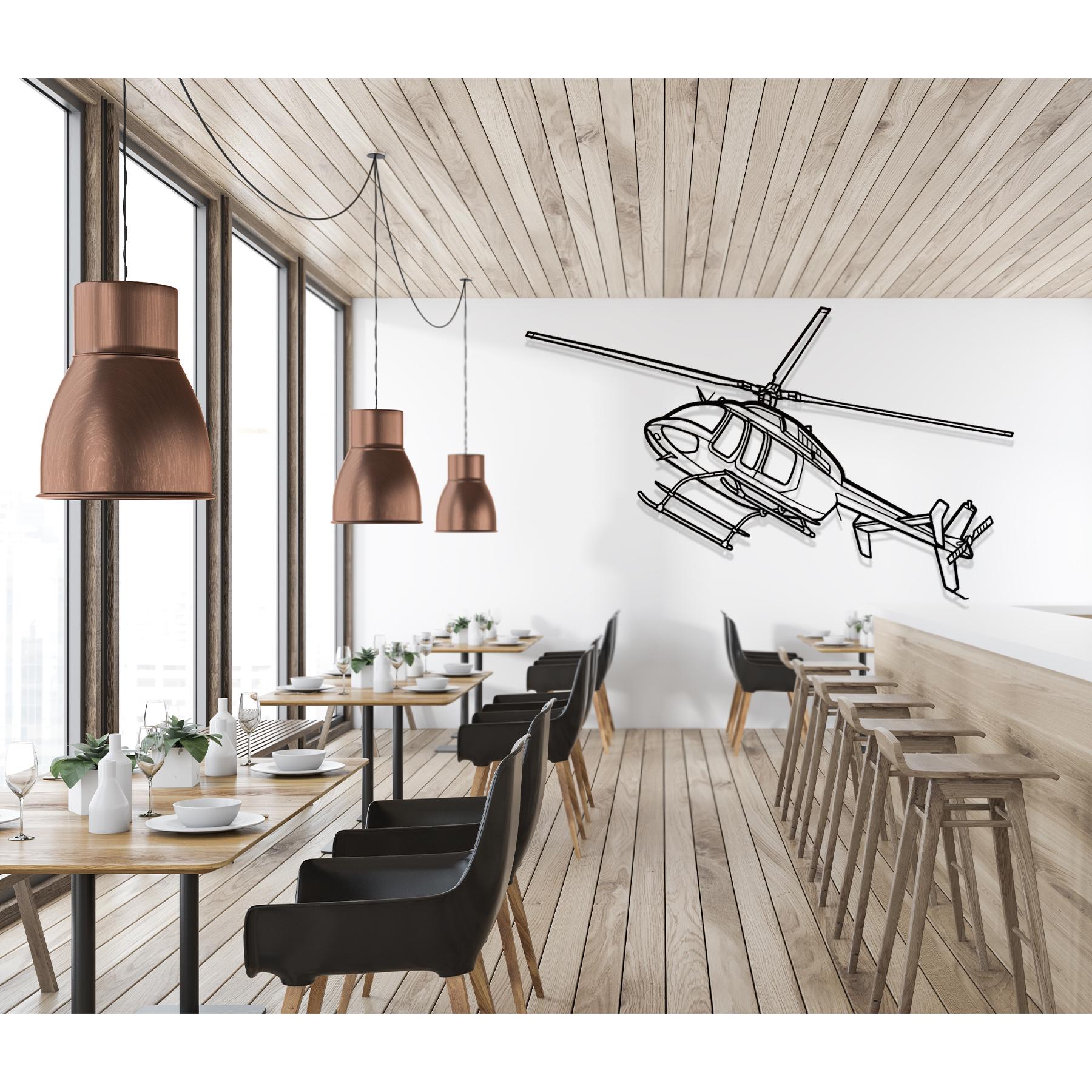 Bell 407GX Helicopter Metal Wall Art, Metal Wall Decor, Airplane Wall ...