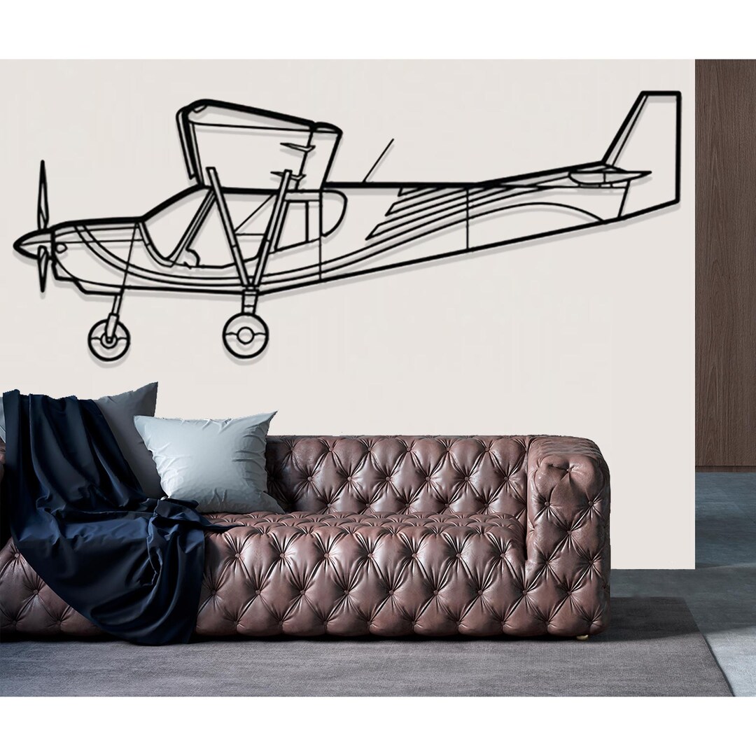 Zenith Stol CH 750 Airplane Silhouette Metal Wall Art, Metal Wall Decor ...