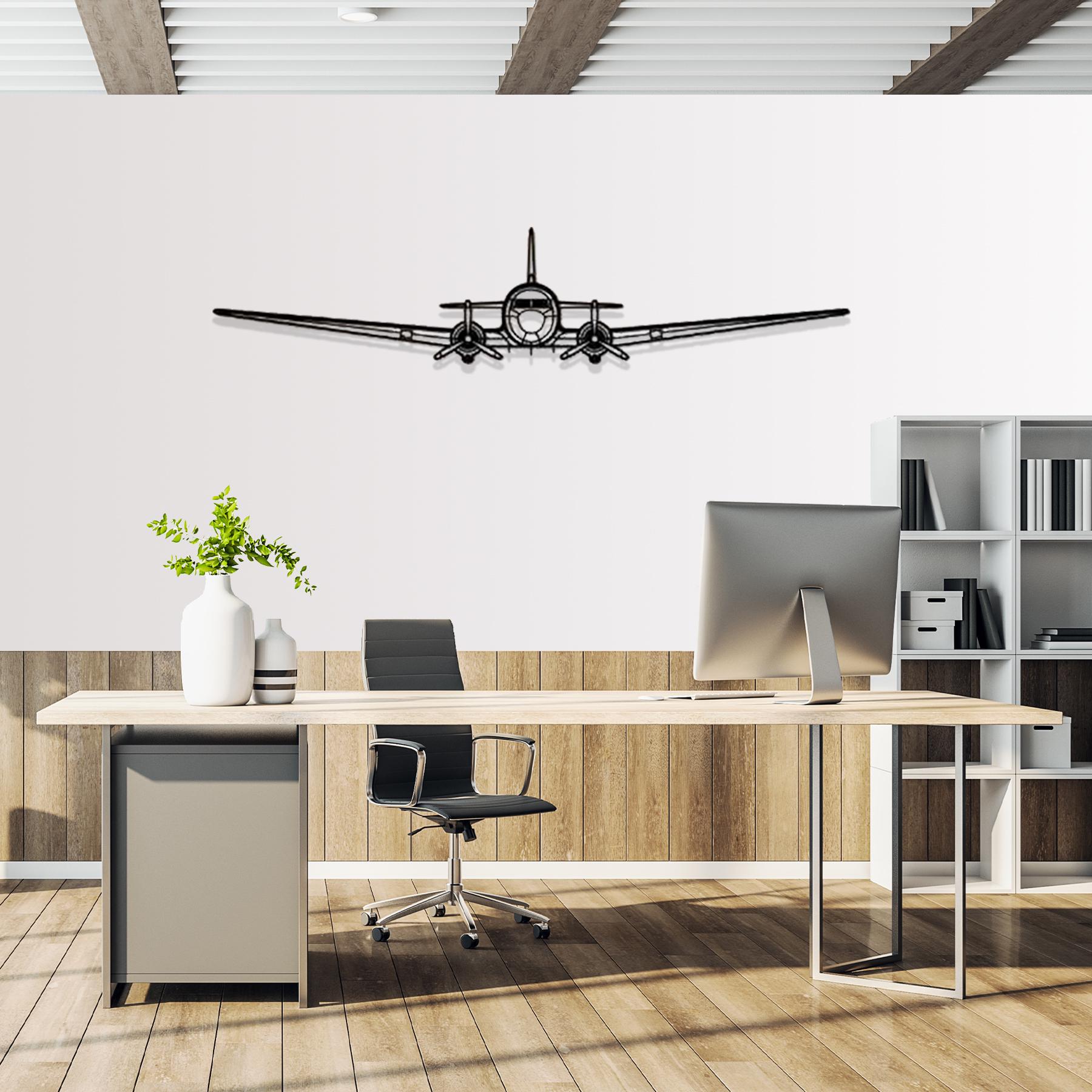 Douglas DC 3 Airplane Metal Wall Art, Metal Wall Decor, Plane Wall Art ...