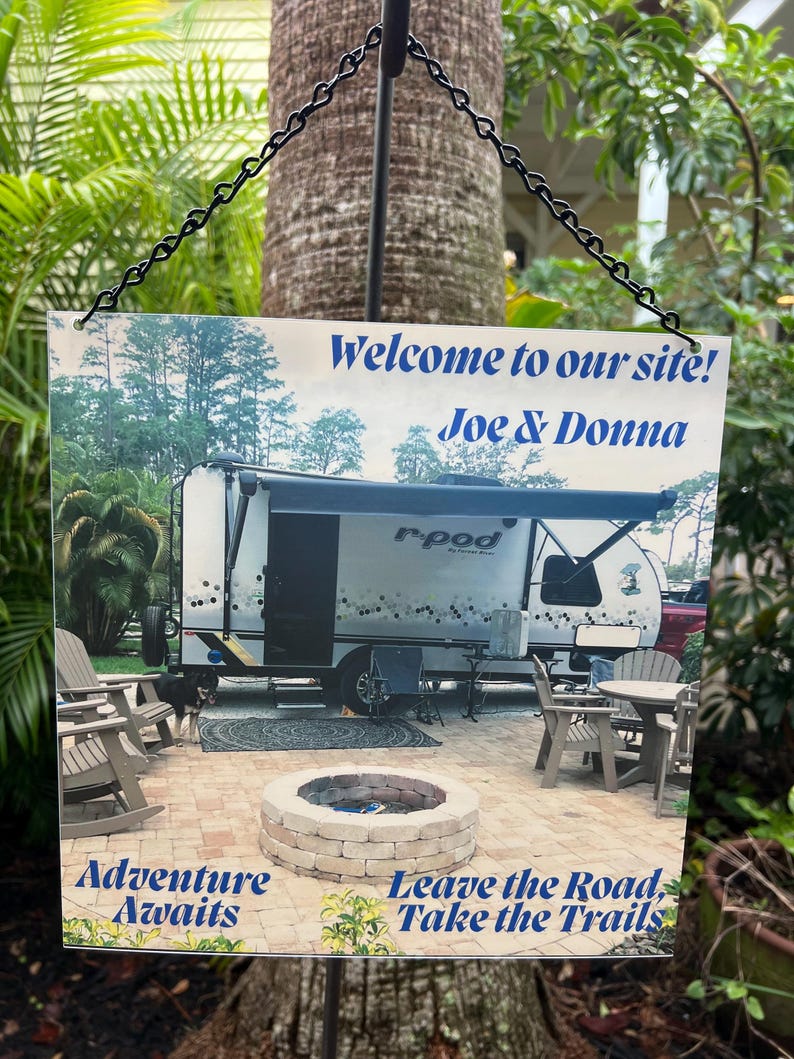 Personalized Camper Welcome Sign: Custom Acrylic RV Decor - Etsy