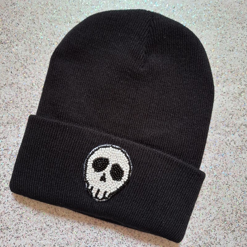 Skull Beanie - Etsy